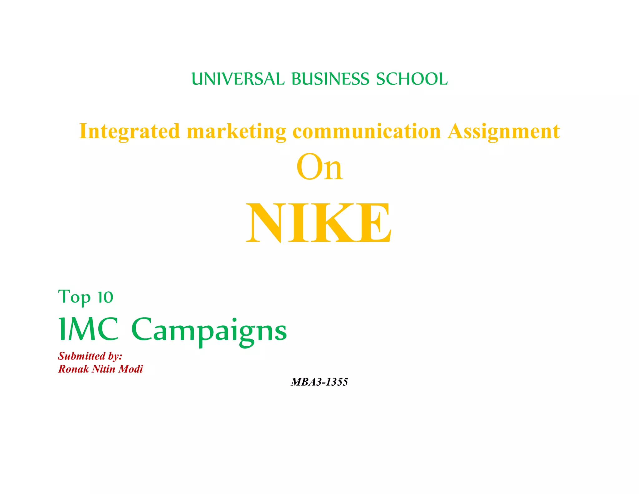 Top 10 marketing campaign by nike | DOCX