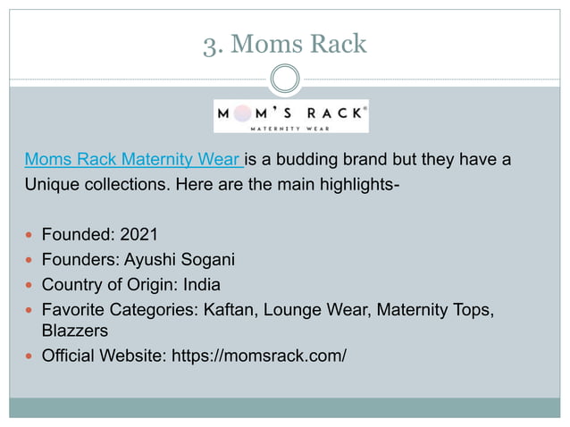 Top 10 Maternity Wear Brands | PPTX | Women\'s Outerwear | Women\'s ...