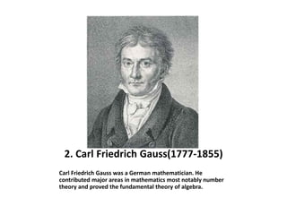 Top 10 Mathematician in History | PDF