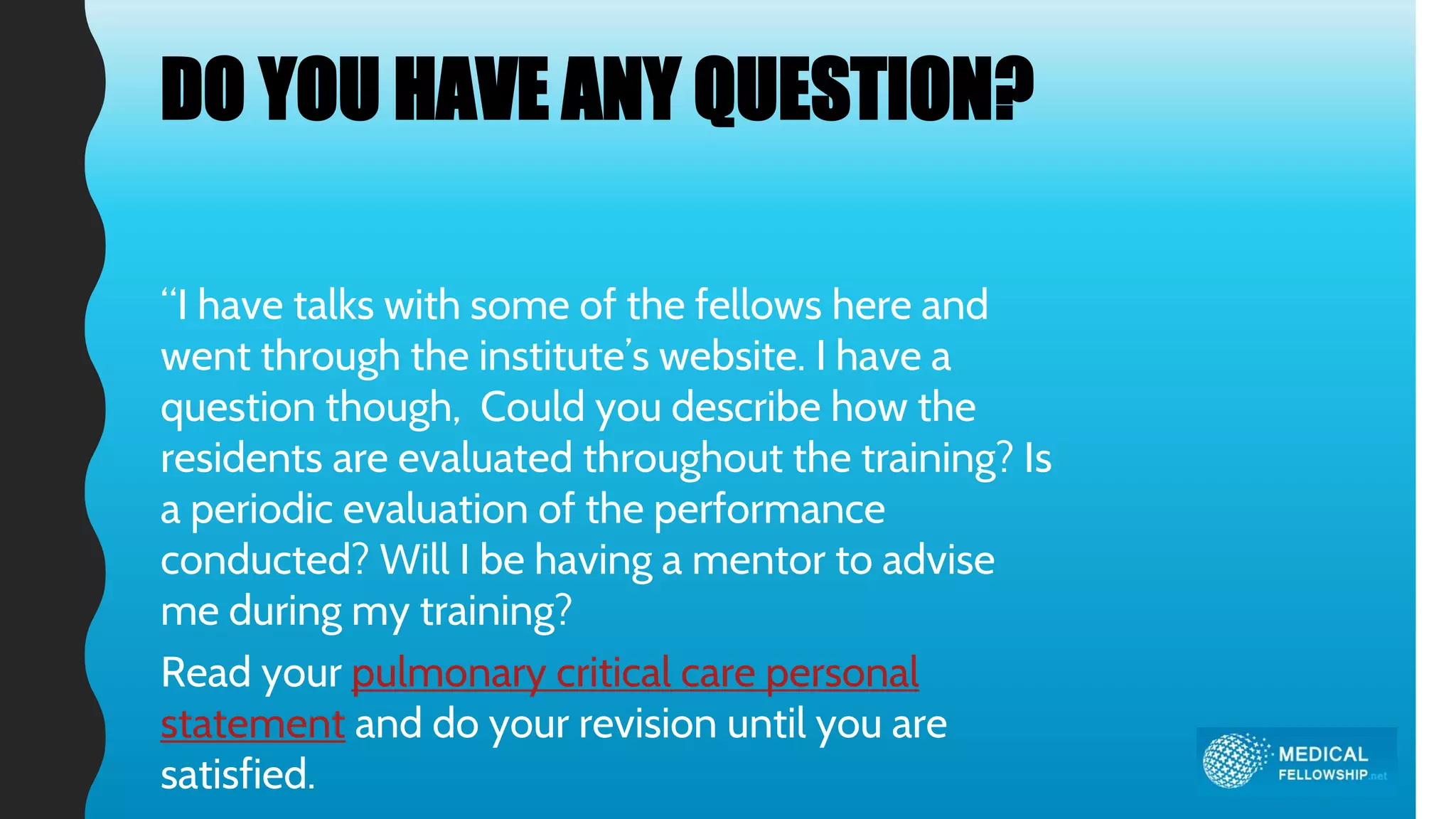 Top 10 Medical Fellowship Interview Questions with Answers | PPTX