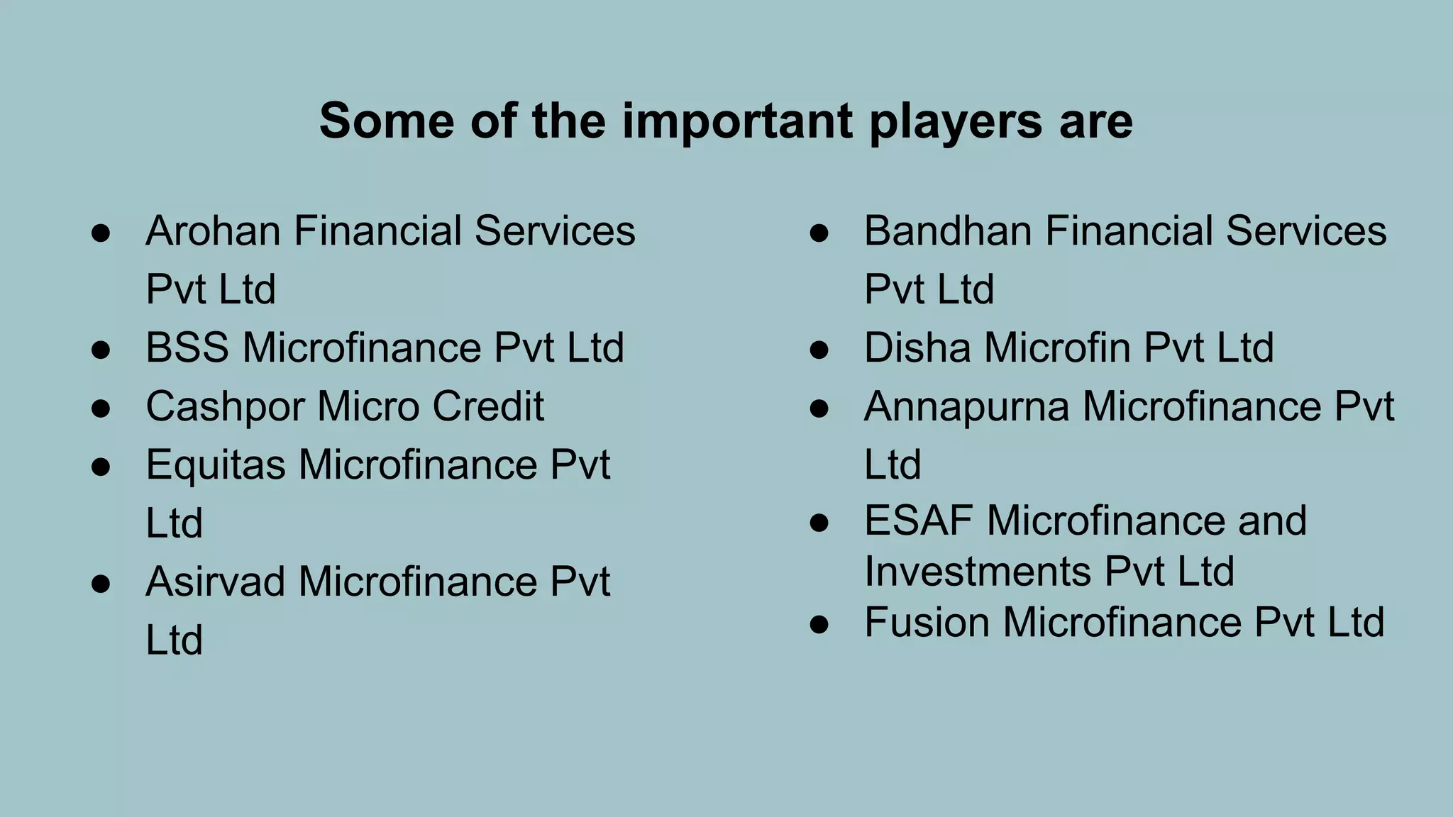 Top 10 Microfinance Companies in India 2022-2023 | PPTX