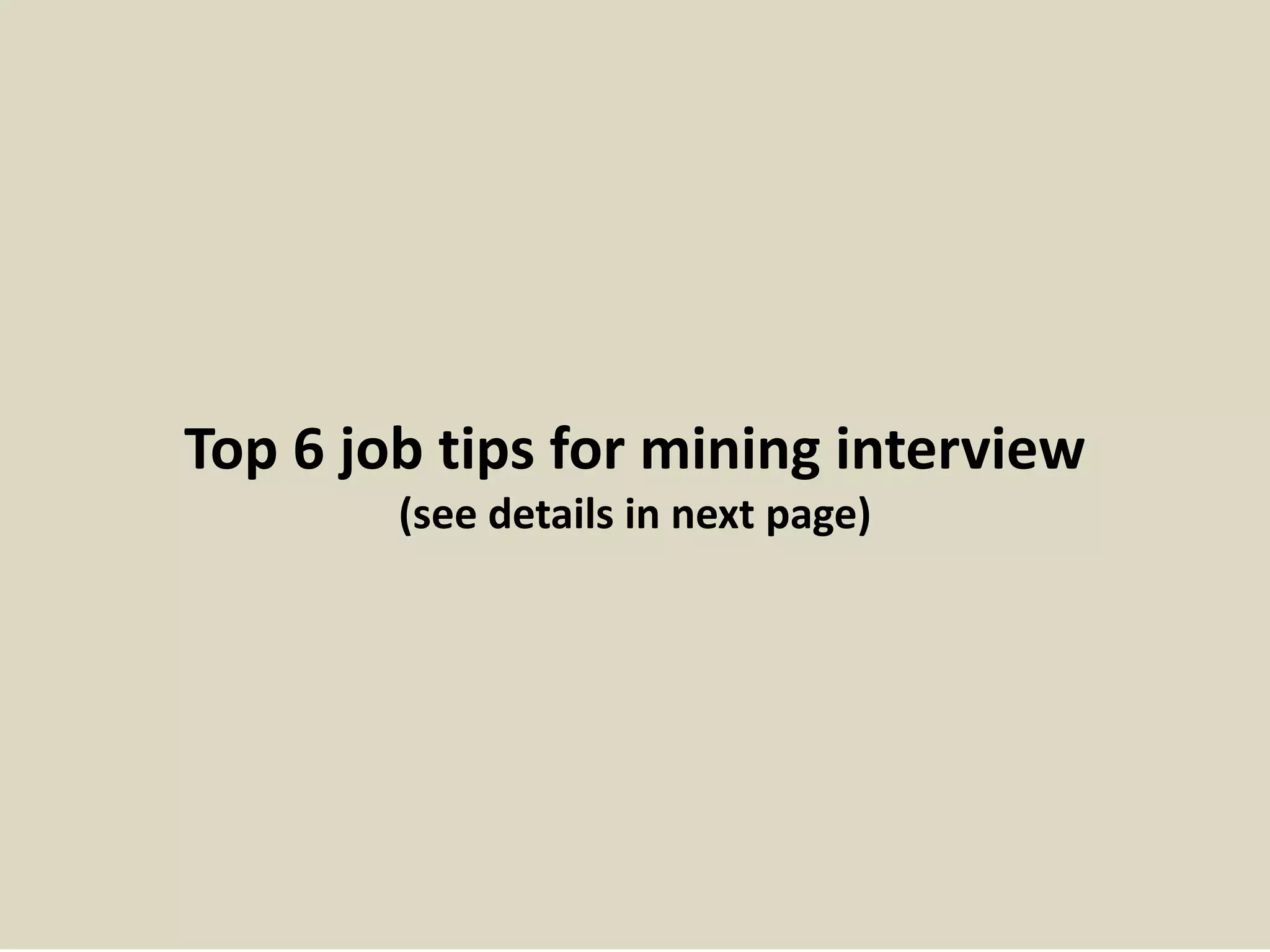 Top 36 mining interview questions with answers pdf | PDF