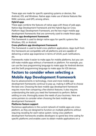 Top 10 Mobile App Development Frameworks in 2022.pdf | Programming ...