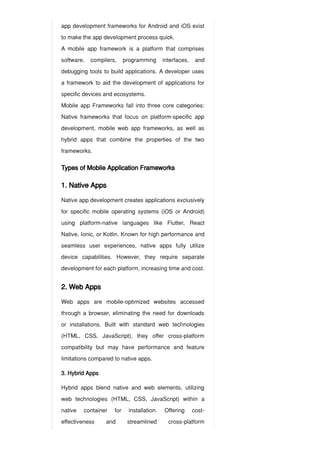Top 10 Mobile App Development Frameworks in 2023 | PDF