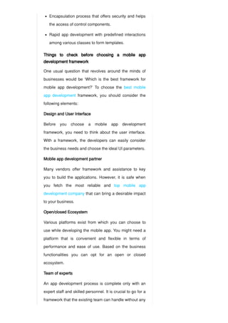 Top 10 Mobile App Development Frameworks in 2023 | PDF
