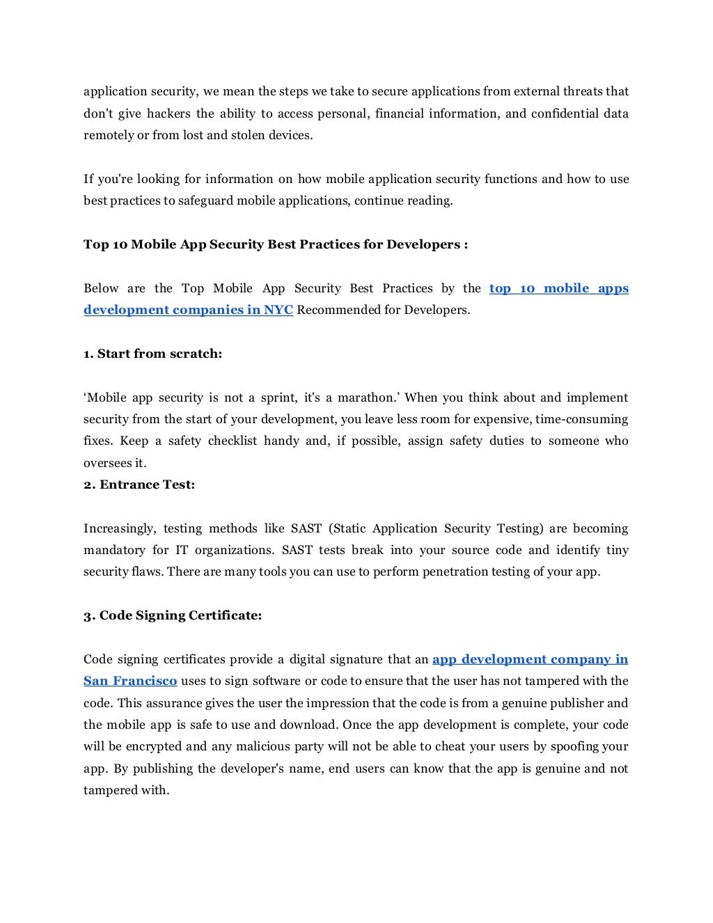 Top 10 Mobile App Security Best Practices For Developers Pdf