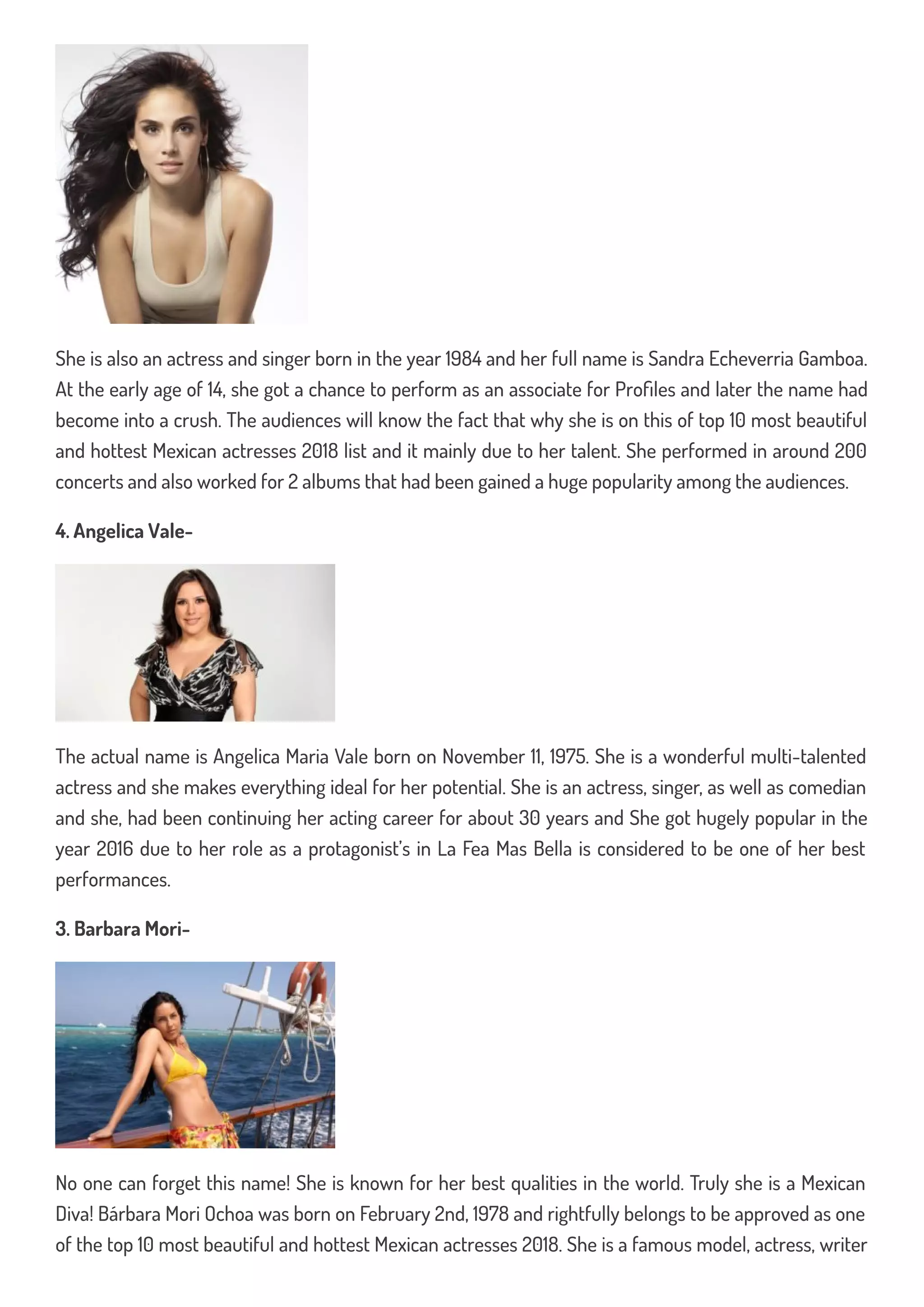 Top 10 most beautiful and hottest mexican actresses of 2018 | PDF