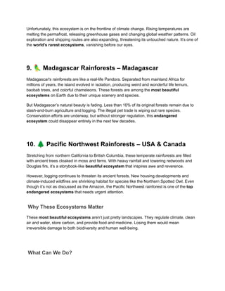 Top 10 Most Beautiful Ecosystems That Are Sadly Endangered in 2025.pdf