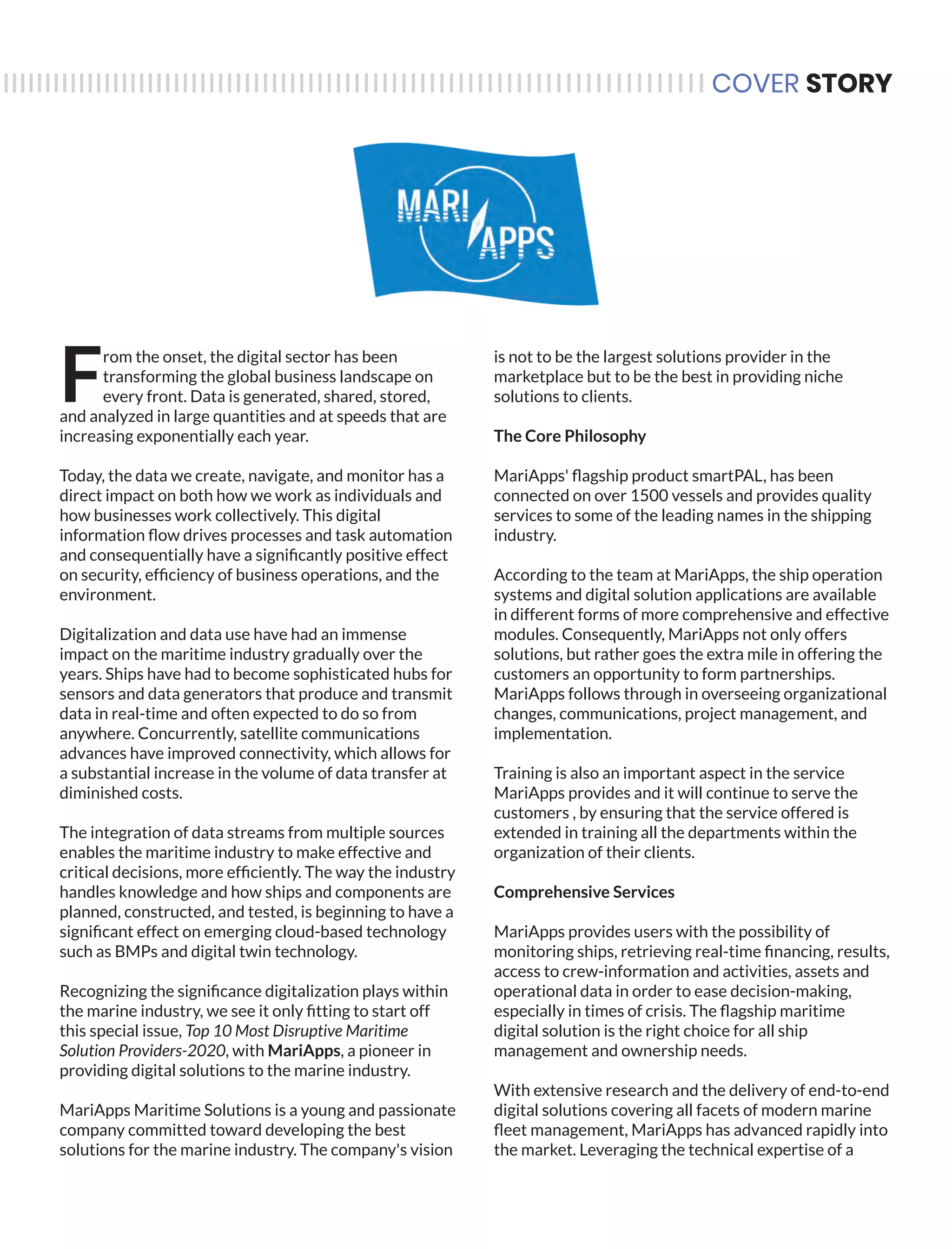 Top 10 most disruptive maritime solution providers 2020 | PDF