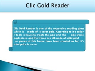 Top 10 most expensive gold items in the world | PPTX