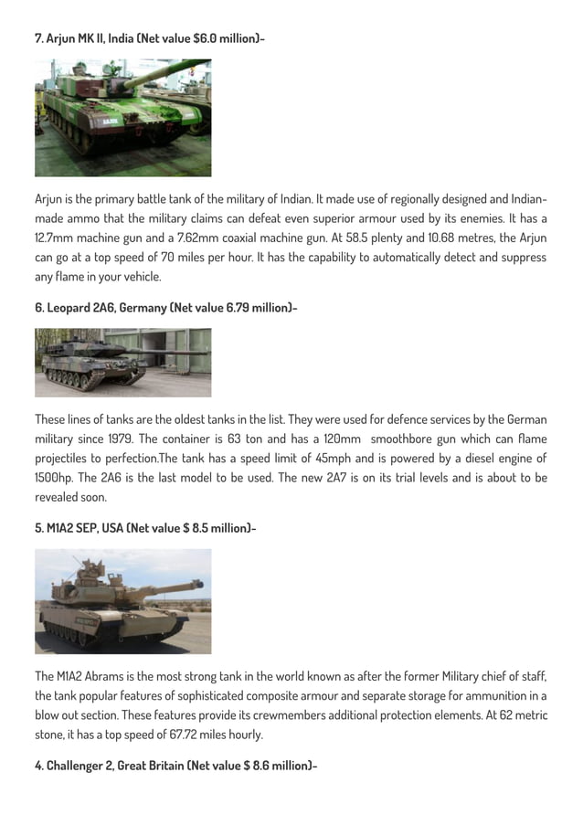Top 10 most expensive tanks in the world | PDF