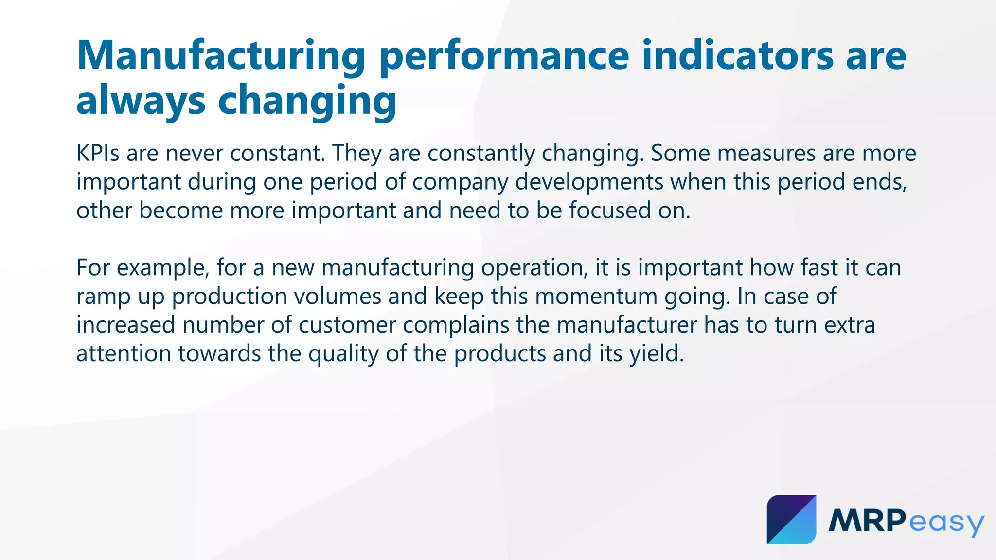 Top 10 most important manufacturing performance indicators in 2019 | PDF