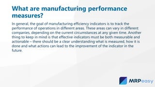 Top 10 most important manufacturing performance indicators in 2019 | PDF