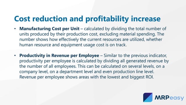 Top 10 most important manufacturing performance indicators in 2019 | PPT