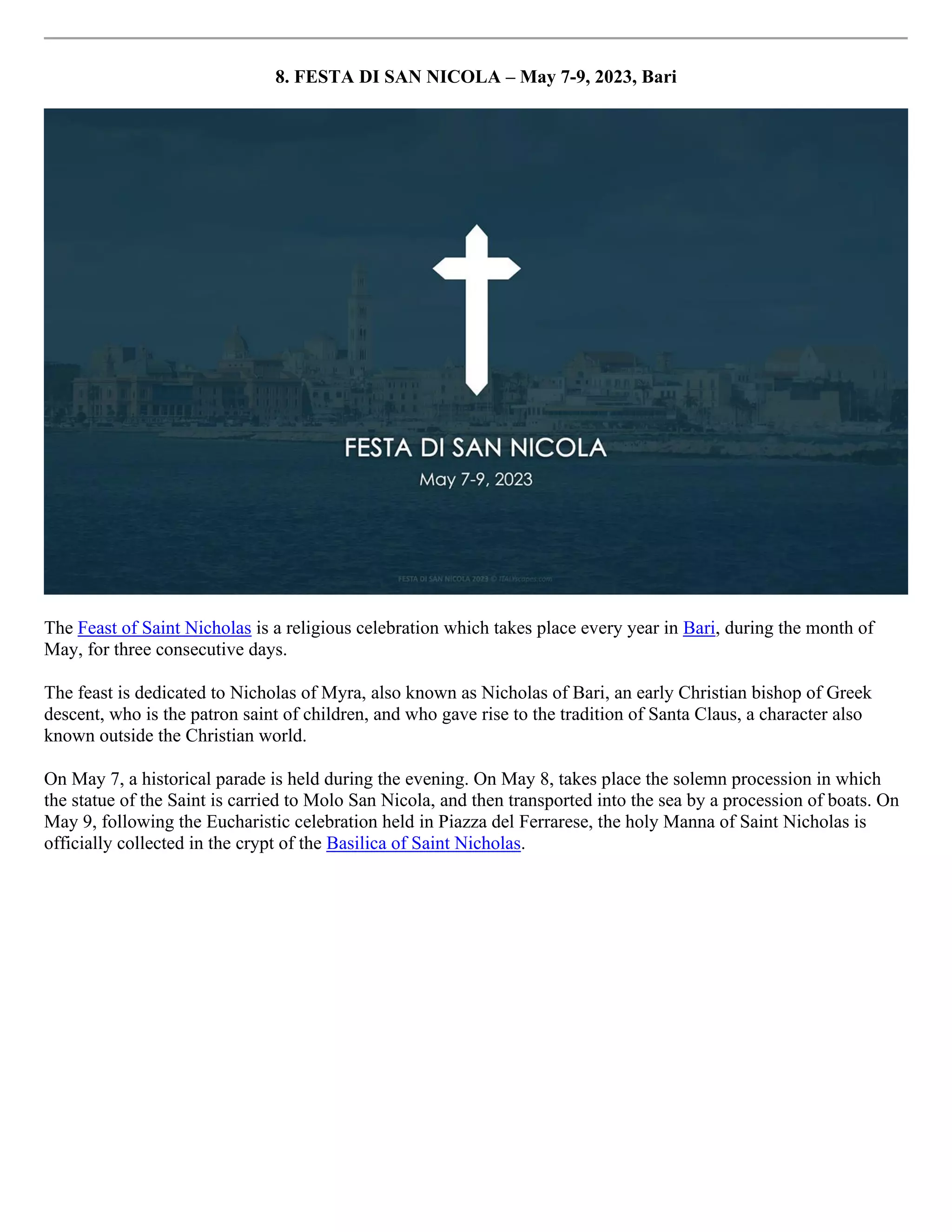 Top 10 Most Interesting Religious Feasts in Italy in 2023 | PDF