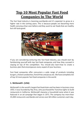 Top 10 Most Popular Fast Food Companies In The World.docx