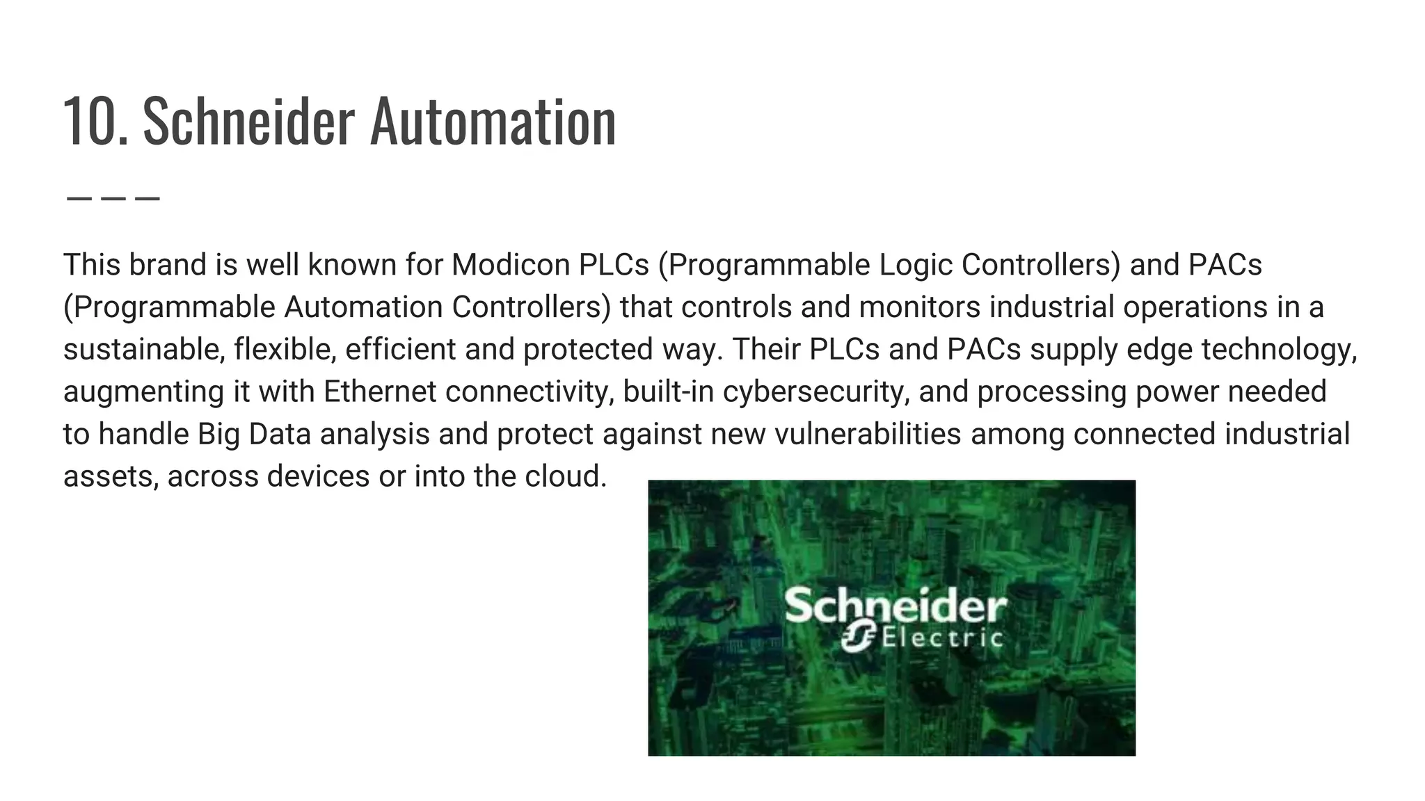 Top 10 most popular plc brands | PPTX