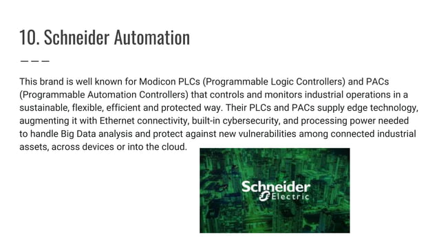 Top 10 most popular plc brands | PPTX | Computer Software and ...