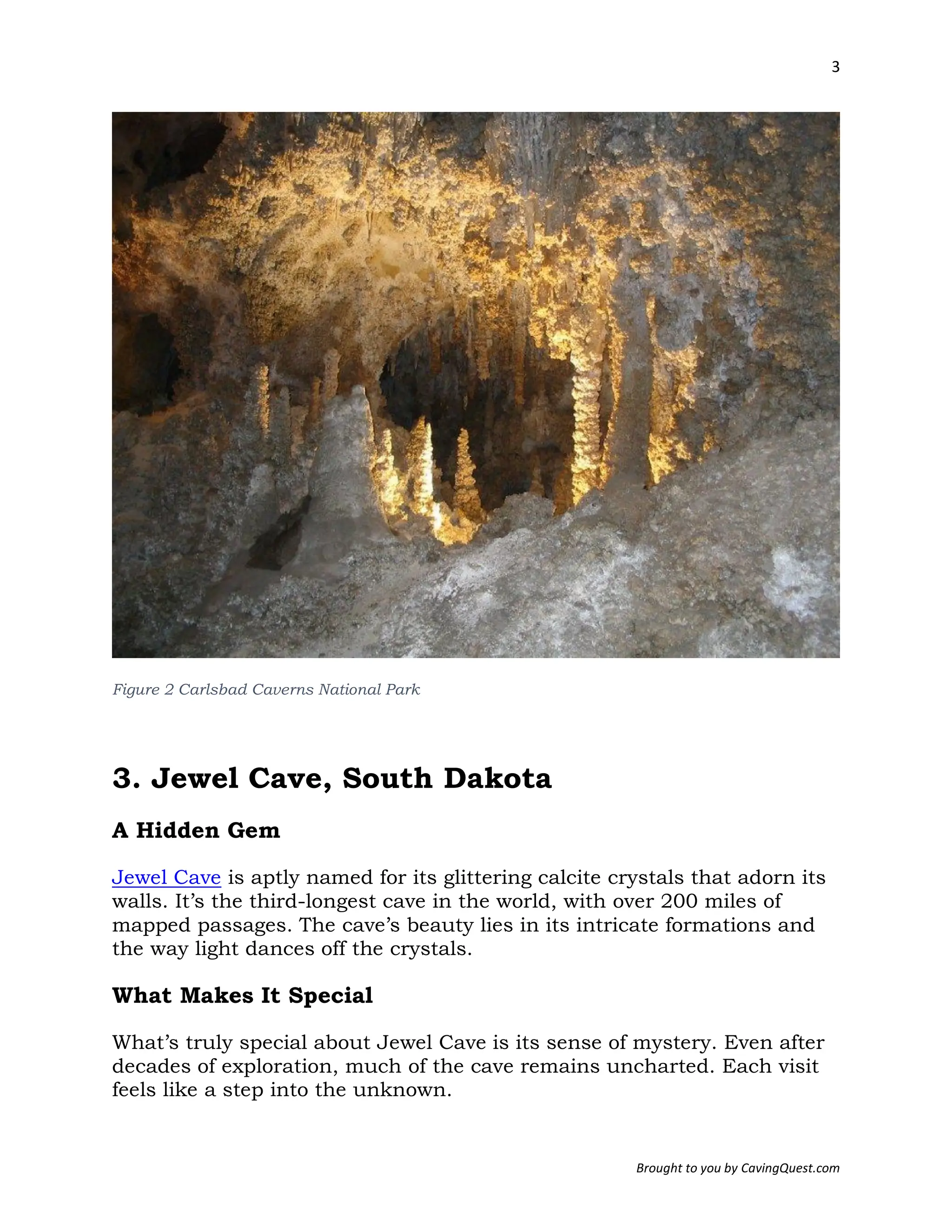 Top 10 Most Spectacular Caves in the United States | PDF