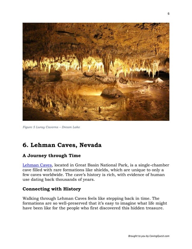 Top 10 Most Spectacular Caves in the United States | PDF