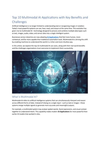 Top 10 Multimodal AI Applications with Key Benefits and Challenges | PDF