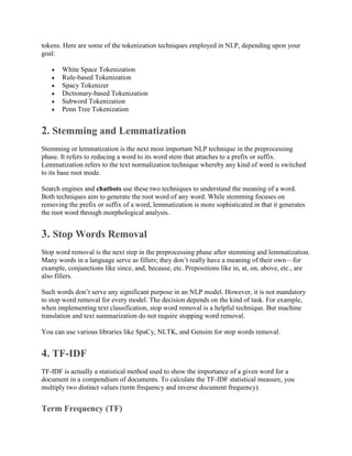 Top 10 Must-Know NLP Techniques for Data Scientists | DOCX