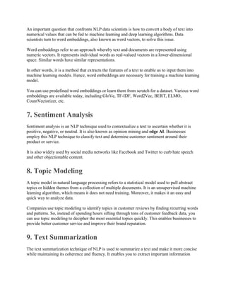 Top 10 Must-Know NLP Techniques for Data Scientists | DOCX