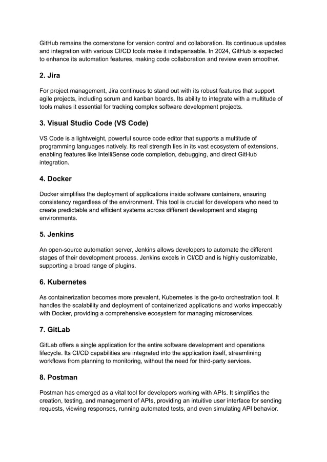 Top 10 Must Have Software Development Tools For 2024 Pdf