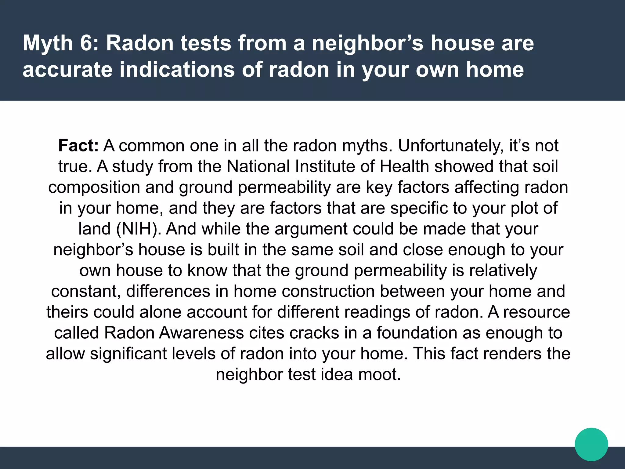 Top 10 myths and facts about radon | PPTX