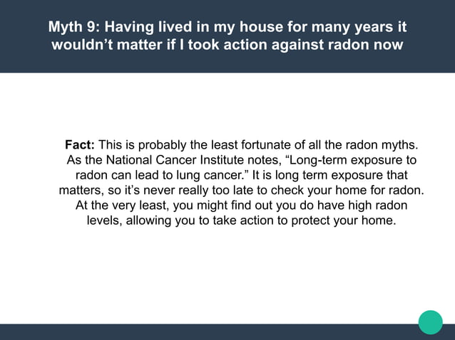 Top 10 myths and facts about radon | PPTX