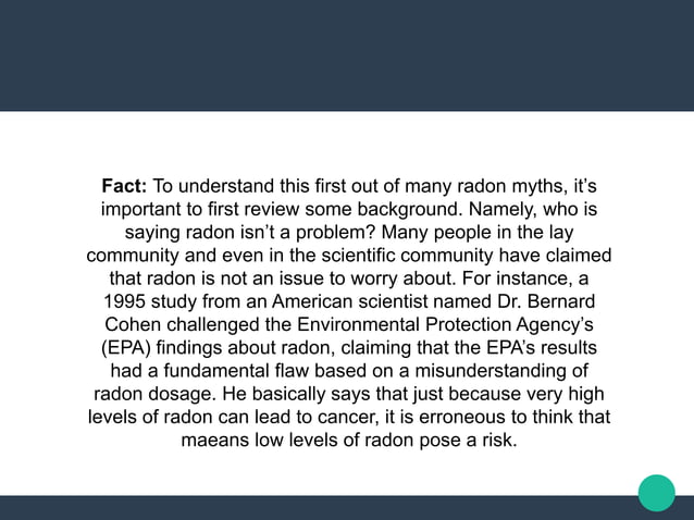 Top 10 myths and facts about radon | PPTX