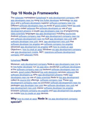 Top 10 Node.js Frameworks | PDF