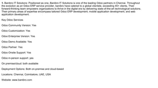Top 10 Odoo Partners in Chennai | PPTX