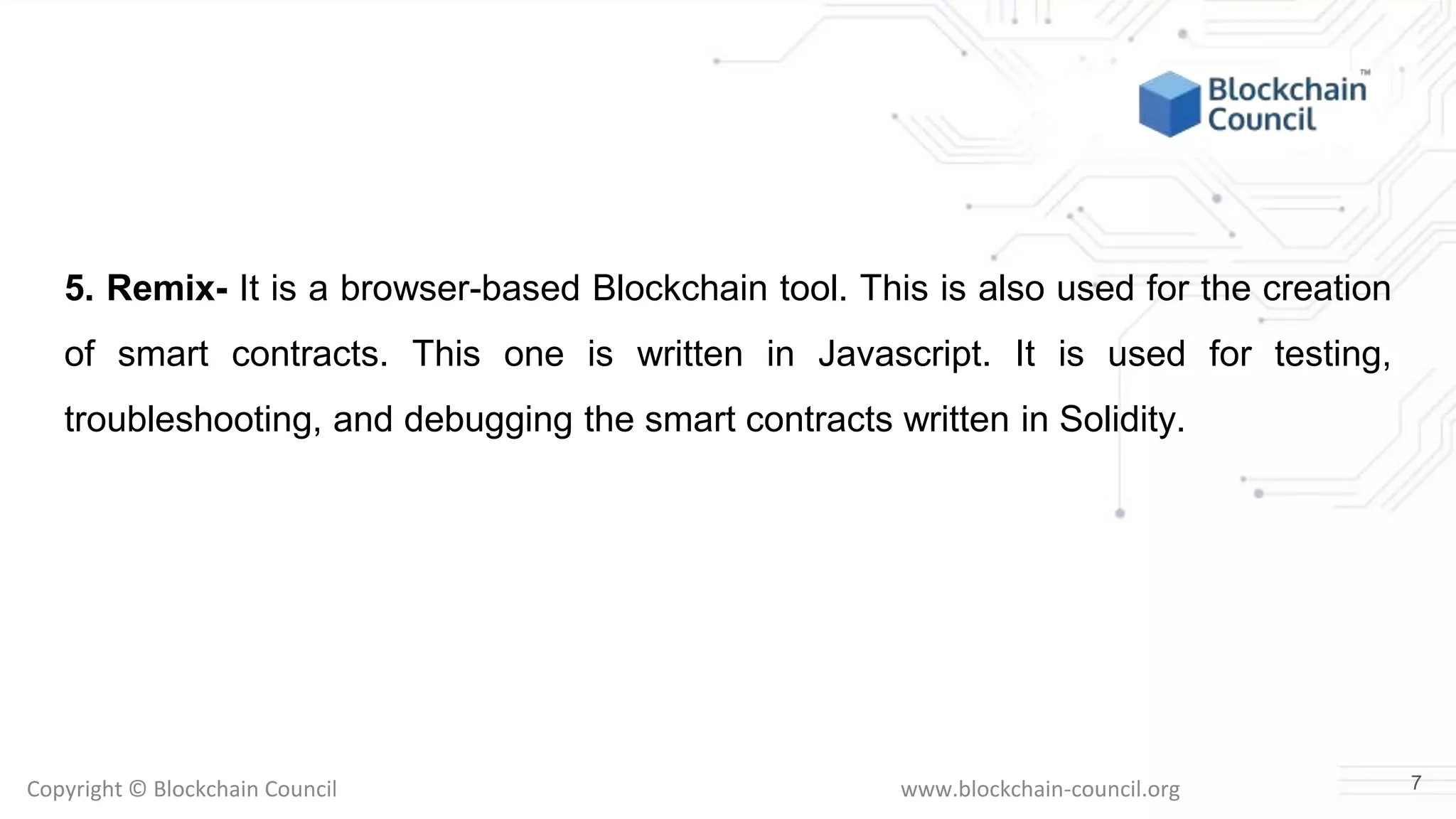 Top 10 Of The Best Tools For Blockchain Development | PPT