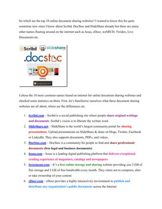 Top 10 online document sharing websites | DOCX