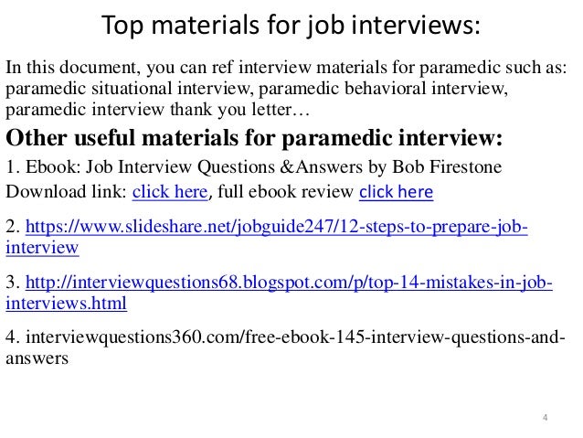 Top 36 paramedic interview questions with answers pdf