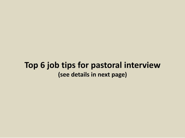 Top 36 pastoral interview questions with answers pdf | PDF | Resume ...