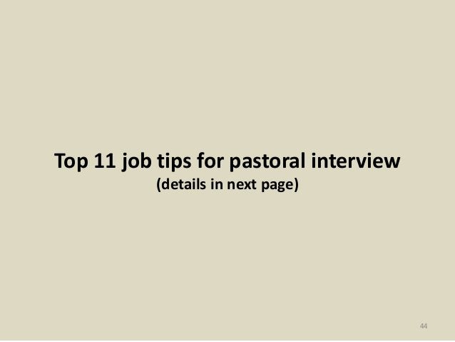 Top 36 pastoral interview questions with answers pdf | PDF | Resume ...