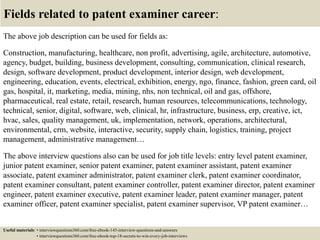 Top 10 patent examiner interview questions and answers | PPTX