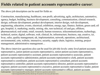 Top 10 patient accounts representative interview questions and answers ...