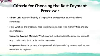 Top 10 Payment Processors For Small Businesses | PPTX