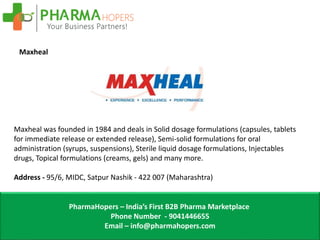 Top 10 PCD Companies in Nashik | PPTX | Pharmaceutical Industry | Industries