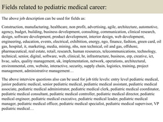 Top 10 pediatric medical interview questions and answers | PPTX