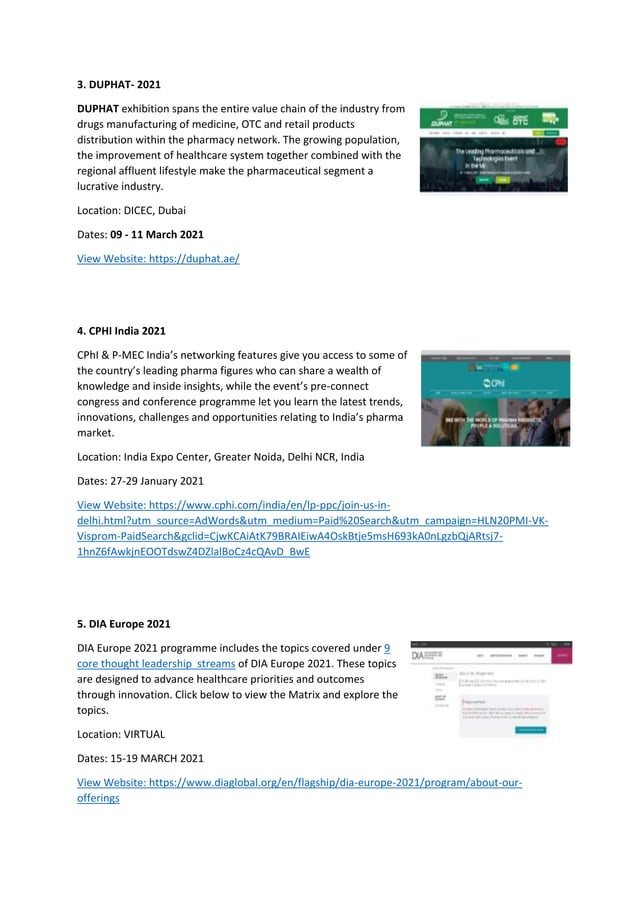 Top 10 pharmaceutical conferences in 2021 | PDF | Business Expos ...