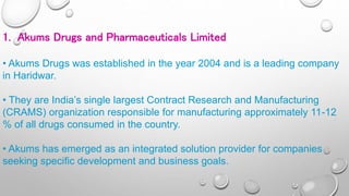 Top 10 pharma companies in haridwar | Pharmaadda | PPTX