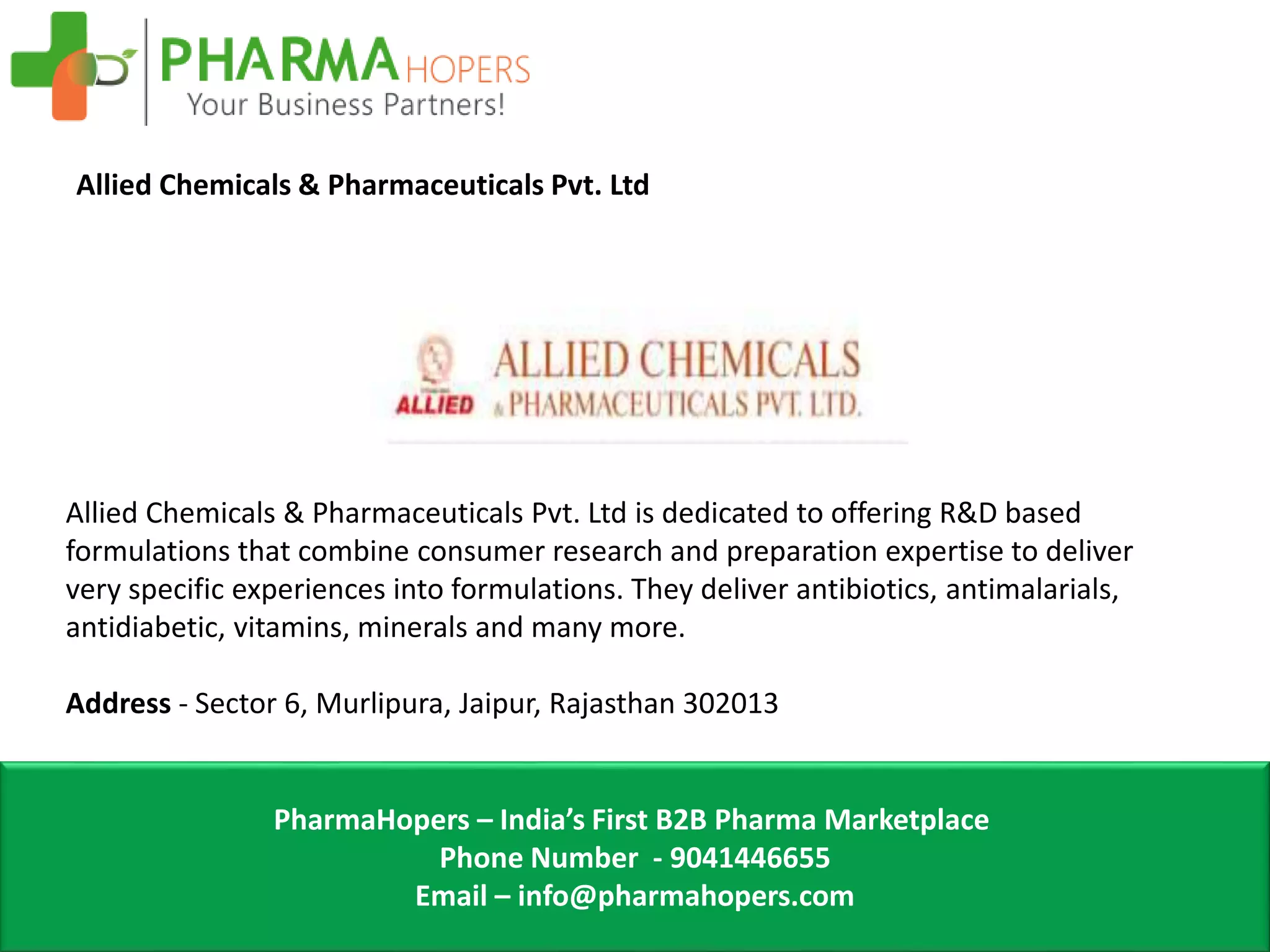 Top 10 Pharma Companies in Jaipur | PPTX