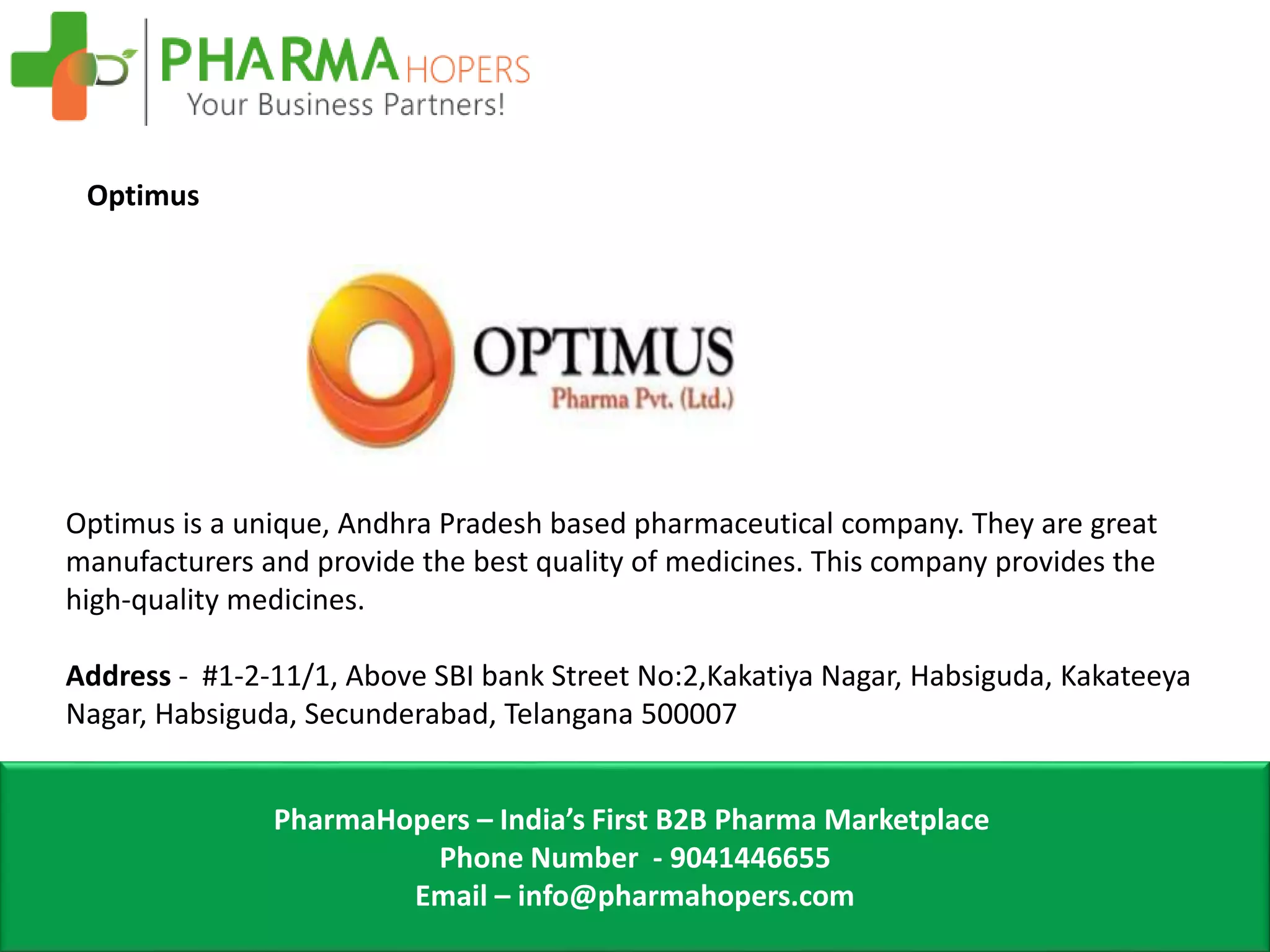 Top 10 Pharma Companies in Nacharam | PPTX