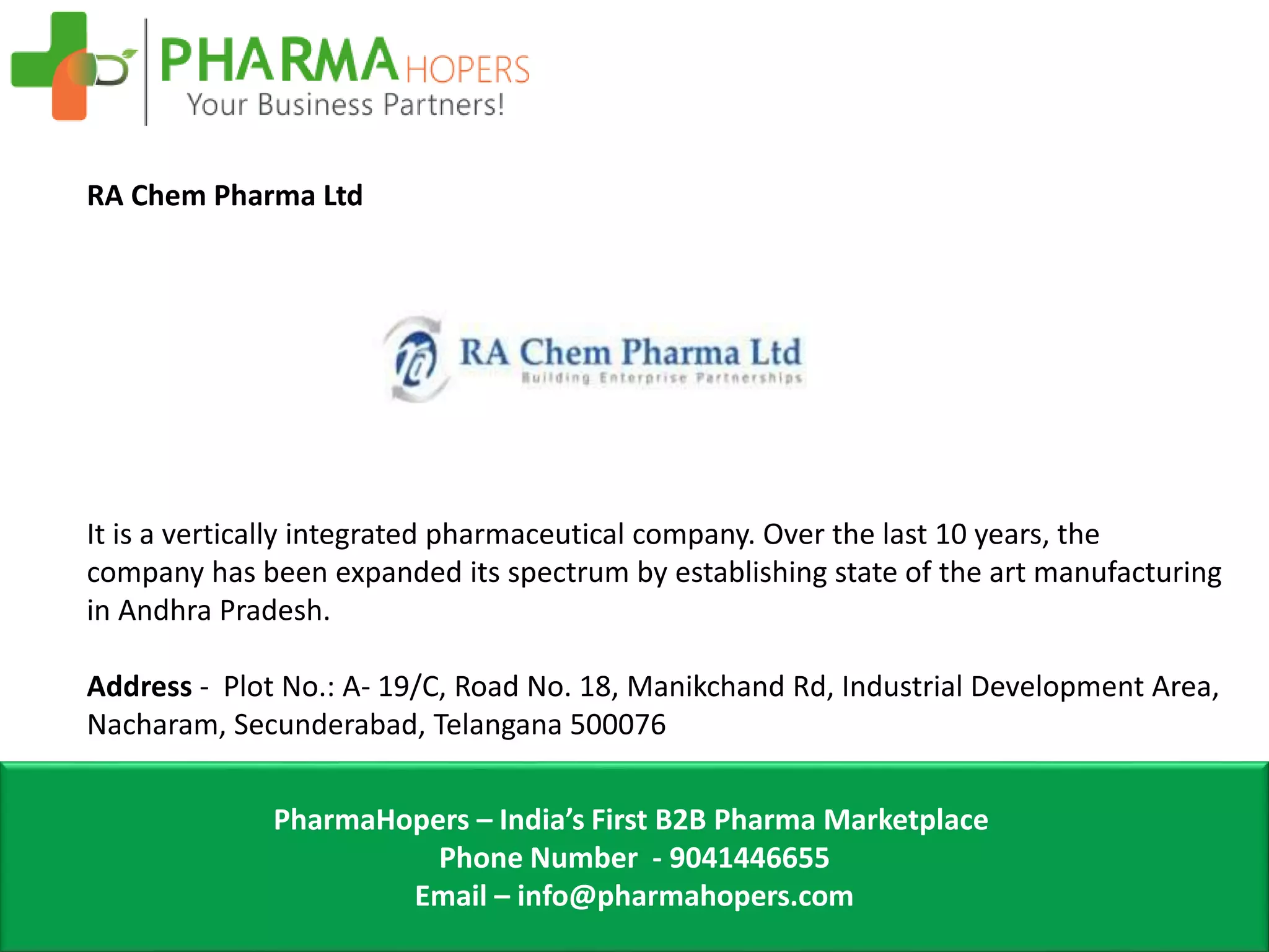 Top 10 Pharma Companies in Nacharam | PPTX
