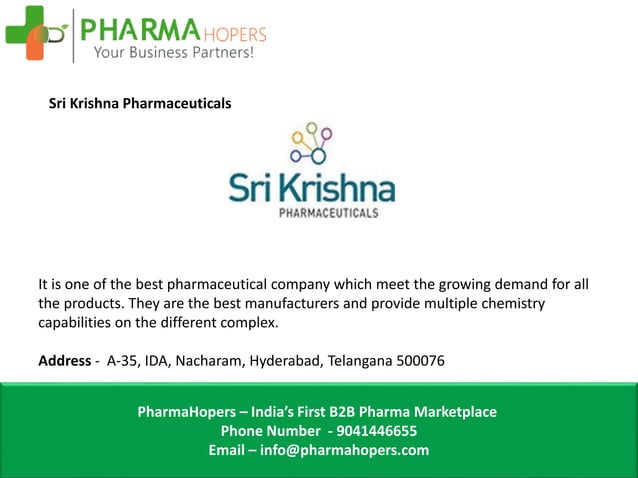Top 10 Pharma Companies in Nacharam | PPTX