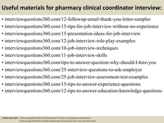 Top 10 pharmacy clinical coordinator interview questions and answers | PPT
